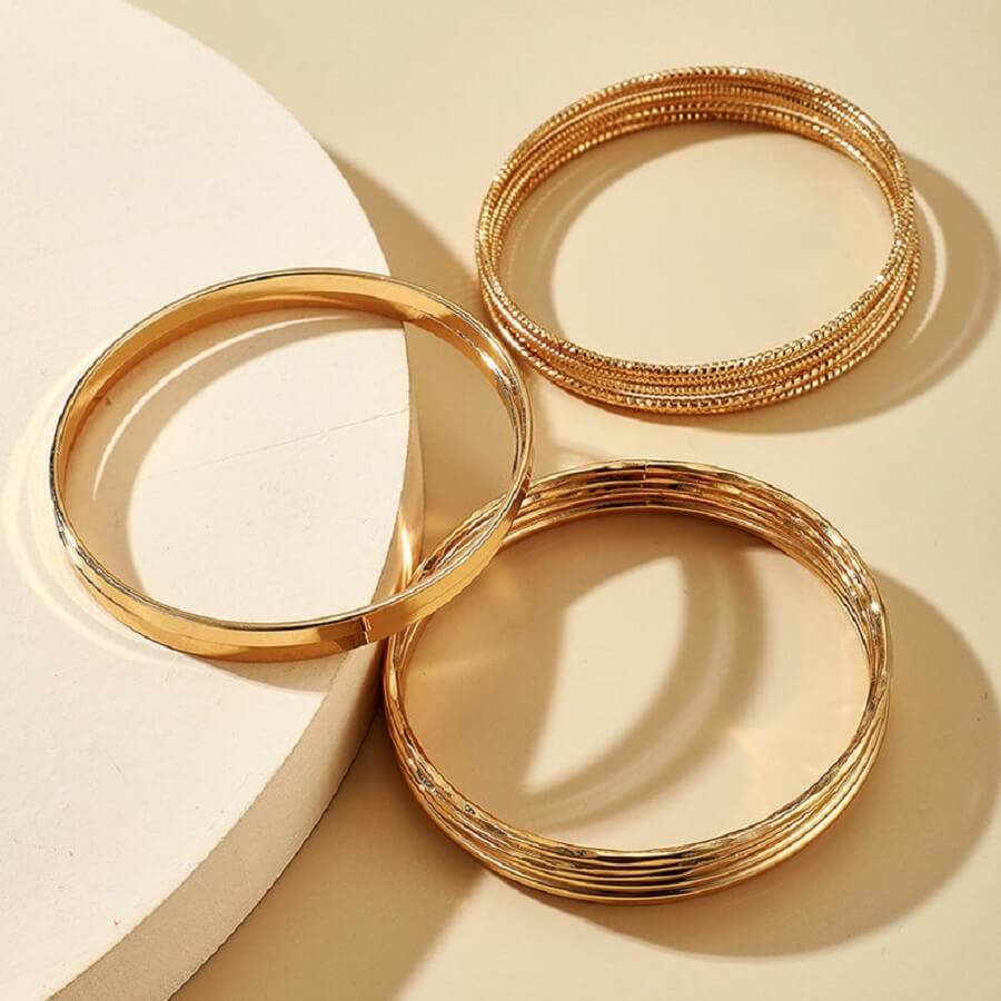 18k gold bangle bracelet set store