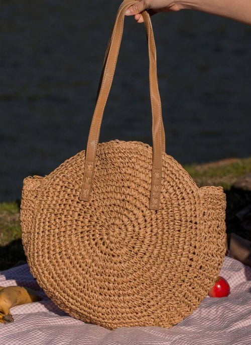 Bali Round Straw Handbag – Jolie Vaughan Boutique